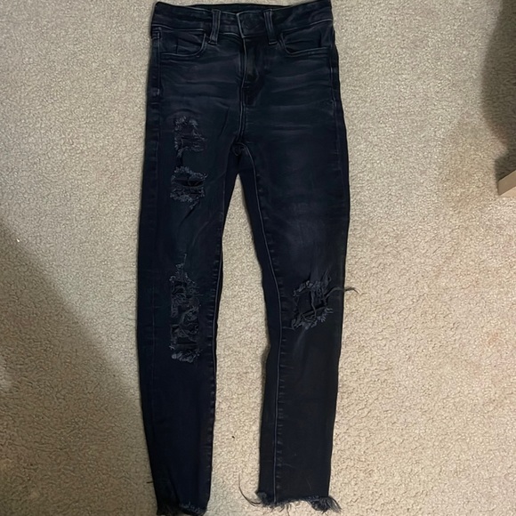 American Eagle Outfitters | Jeans | Black American Eagle Ripped Jeans ...
